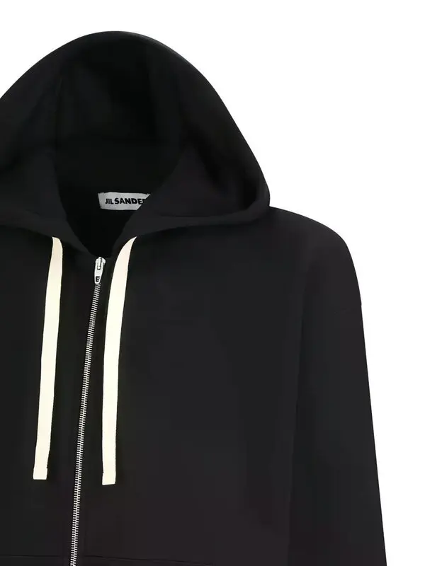 JIL SANDER Zip-up Drawstring Hoodie