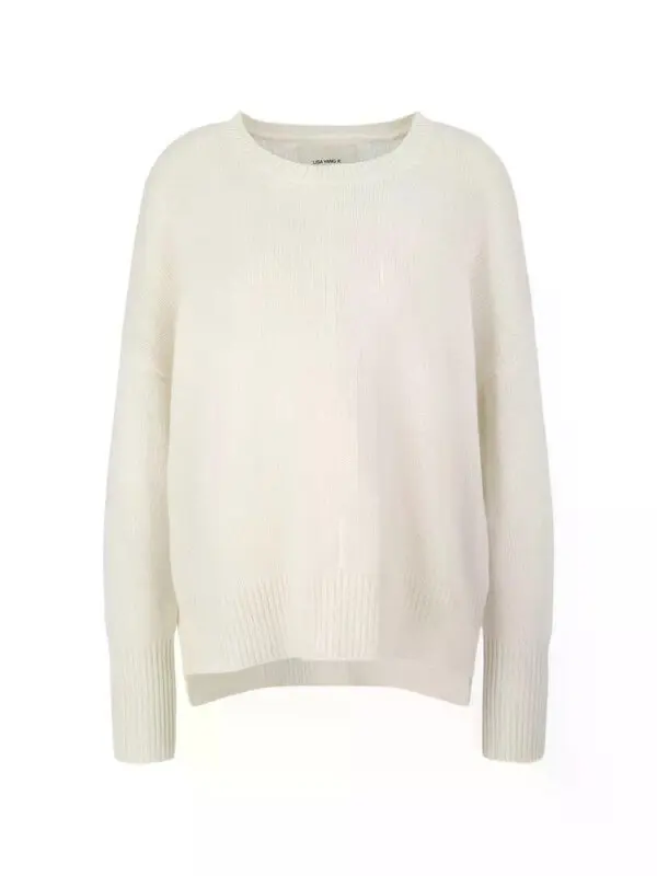 LISA YANG Mila Crew-neck Drop-shoulder Sweater - Neutrals