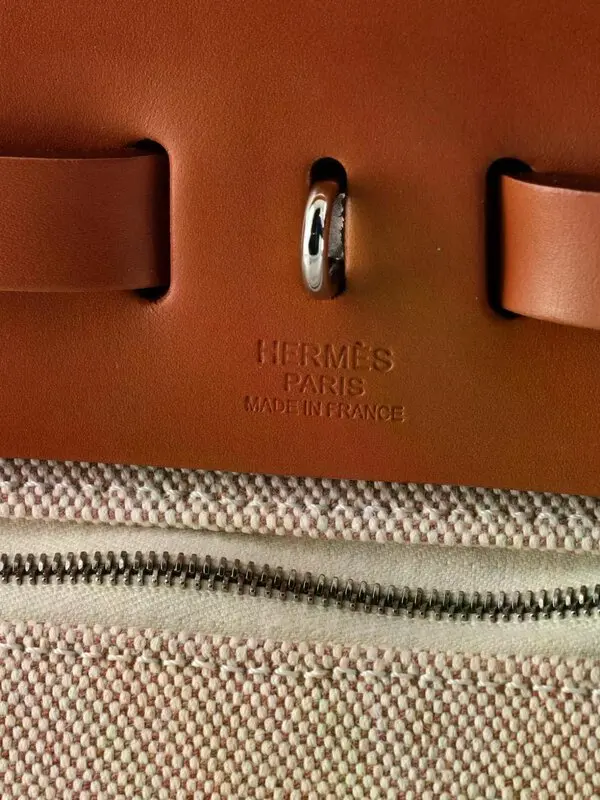 Hermès Herbag Zip Criss Viking Toile And Leather 31 Shoulder Bag - Neutrals