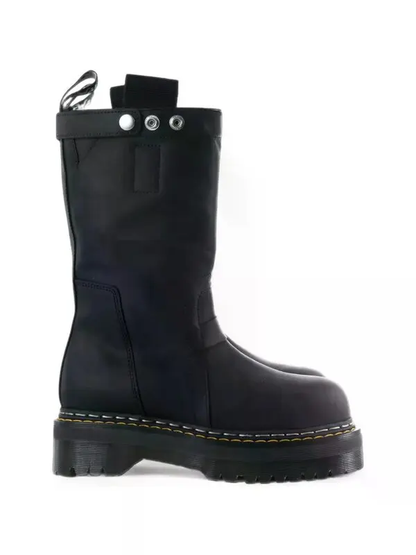Rick Owens X Dr. Martens Quad Sole Platform Mid-calf Boots