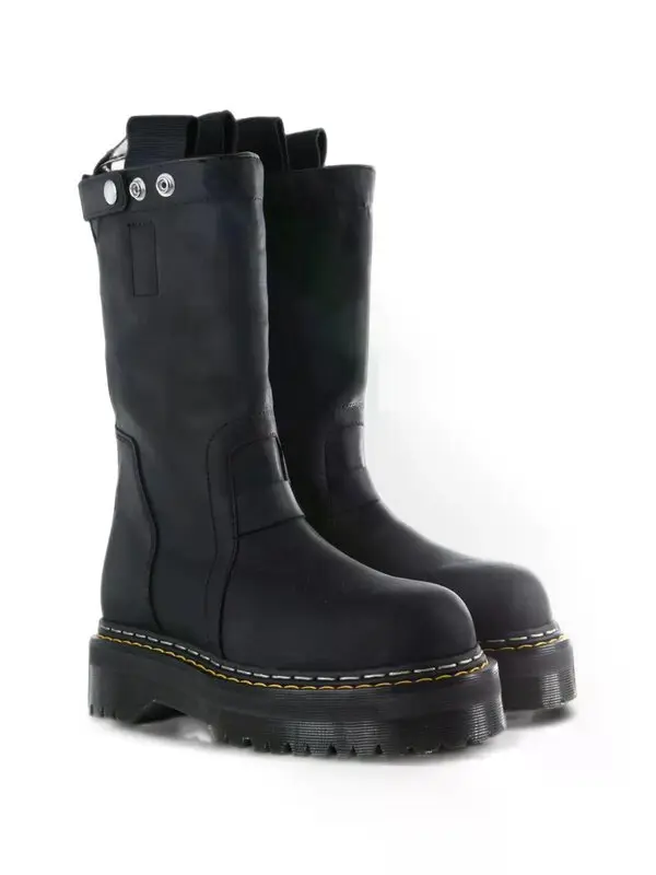 Rick Owens X Dr. Martens Quad Sole Platform Mid-calf Boots