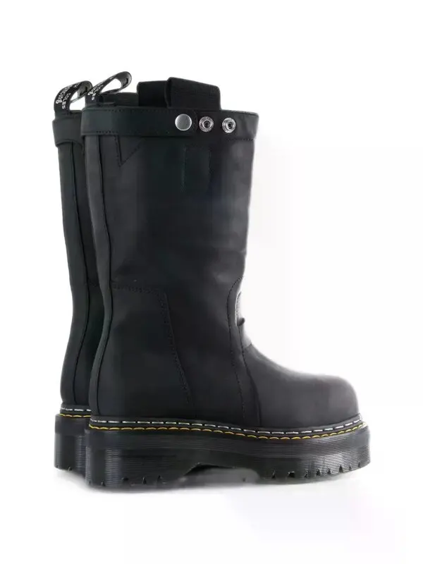 Rick Owens X Dr. Martens Quad Sole Platform Mid-calf Boots