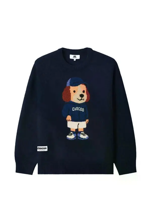 CHOCOOLATE Intarsia-knit Logo-patch Sweater