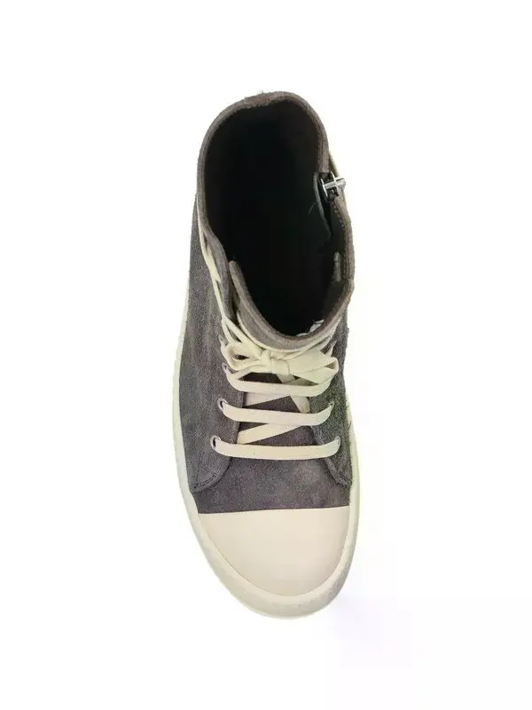Rick Owens Round-toe High-top Sneakers