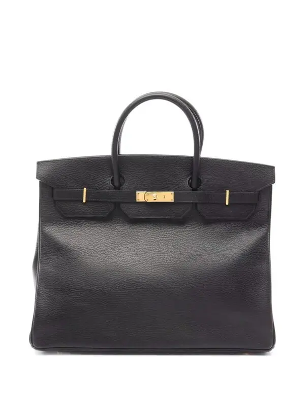 Hermès 2002 Birkin 40 Tote Bag - Black