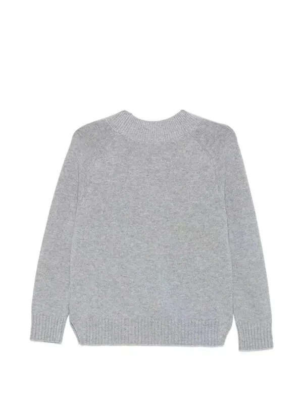 PUROTATTO Raglan-sleeve Ribbed-trim Sweater - Grey