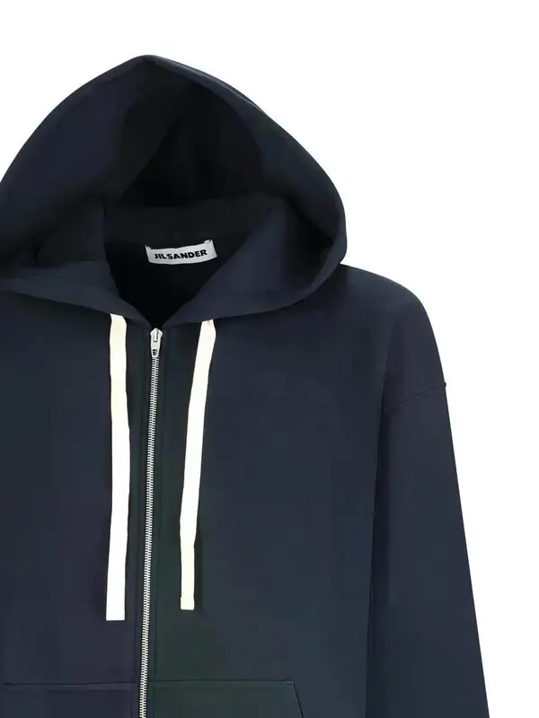 JIL SANDER Zip-up Drawstring Hoodie