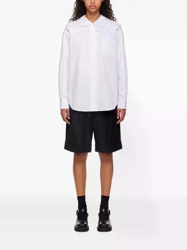 Comme Des Garçons Ruffled Broderie-anglaise Shirt