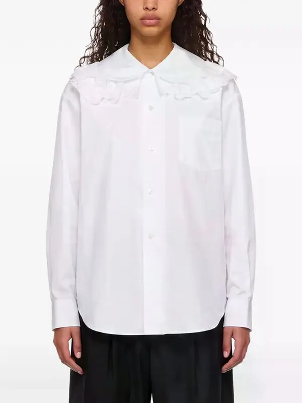 Comme Des Garçons Ruffled Broderie-anglaise Shirt