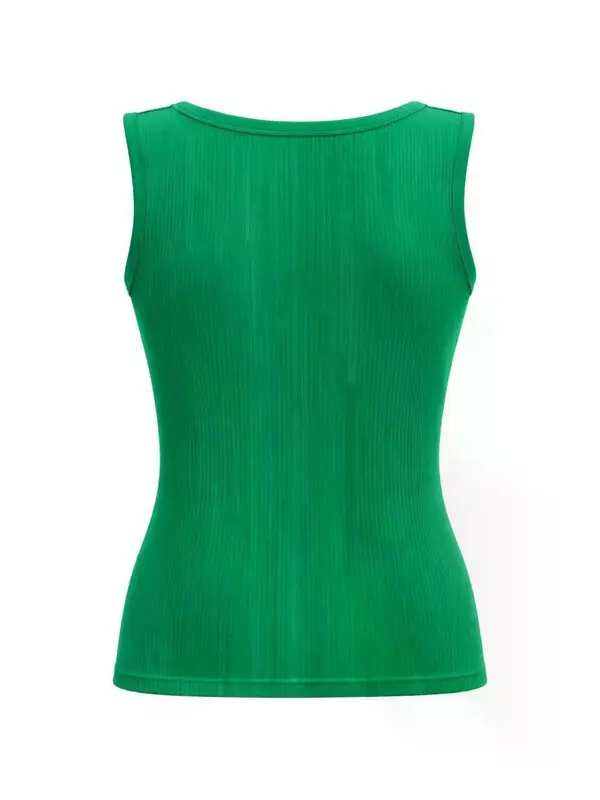 Tommy Hilfiger Ribbed Boat-neck Top - Green