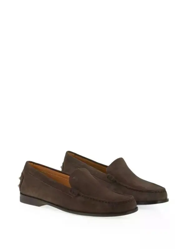 TOD'S Stud-embellished Suede Loafers