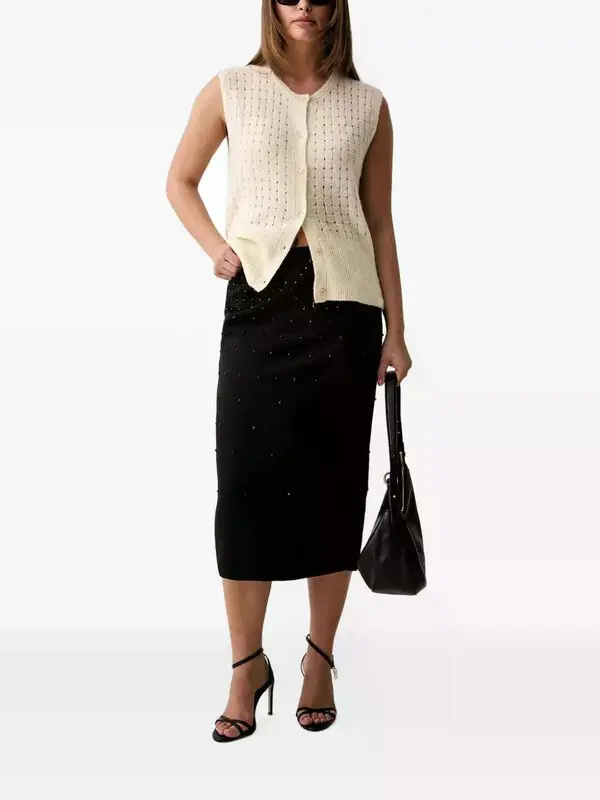 TRUSSARDI Crystal-embellished Pencil Midi Skirt
