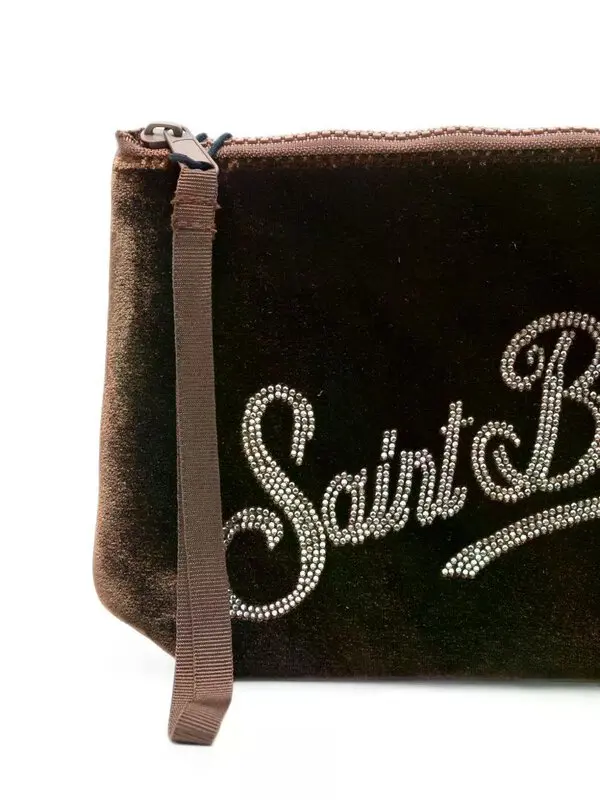 MC2 SAINT BARTH Aline Velvet Clutch Bag