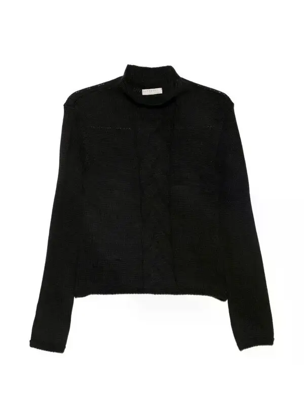 INTRECCI Cable-knit High-neck Sweater