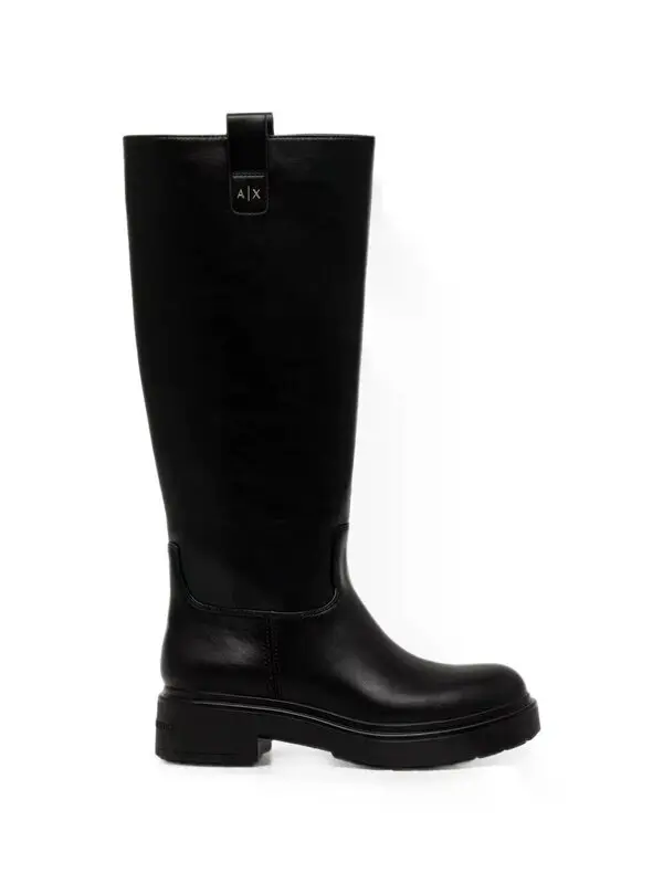 Armani Exchange Logo-plaque Knee-high Boots