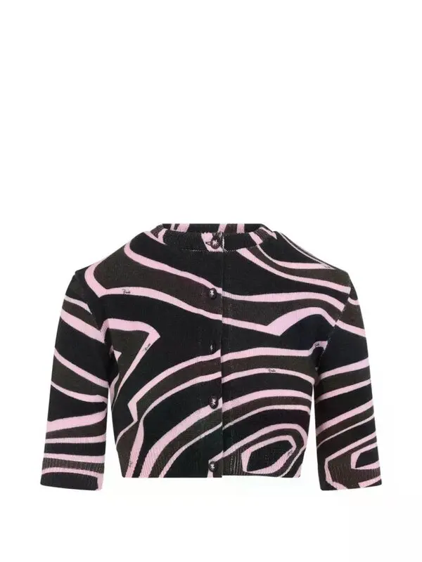 Emilio Pucci Iride-print Cardigan - Black