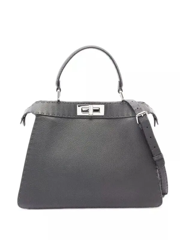 Fendi 2010s Peekaboo Iseeu Selleria Leather Tote Bag - Grey