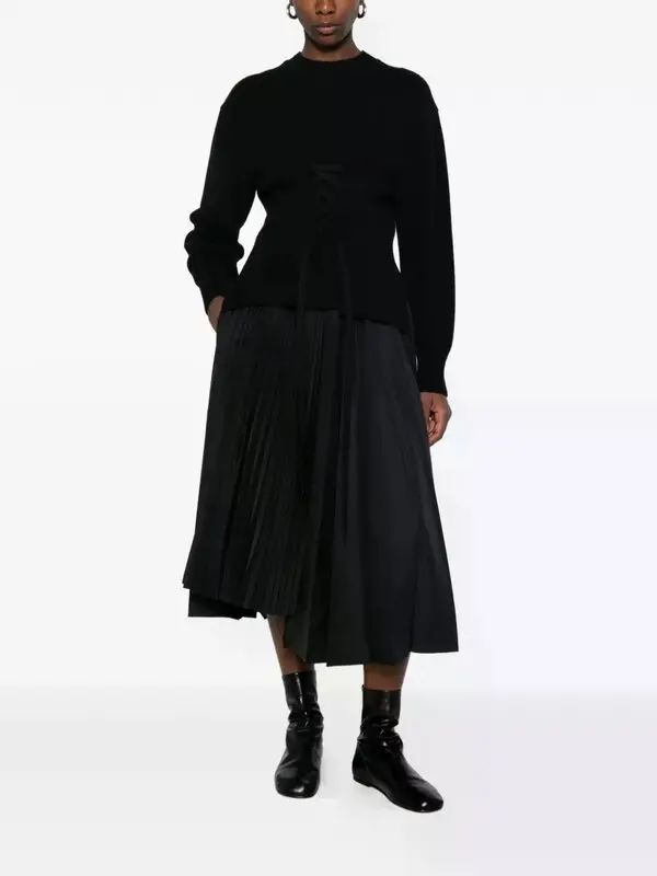 Comme Des Garçons Pleated Asymmetric Skirt