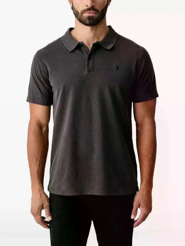TRUSSARDI Logo-embroidered Piqué Polo Shirt