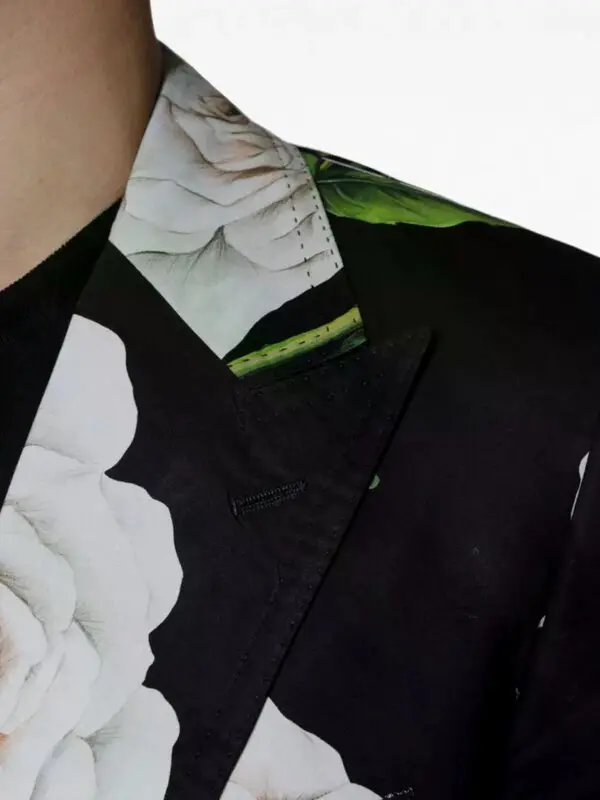 Dolce & Gabbana Rose-print Cotton Suit