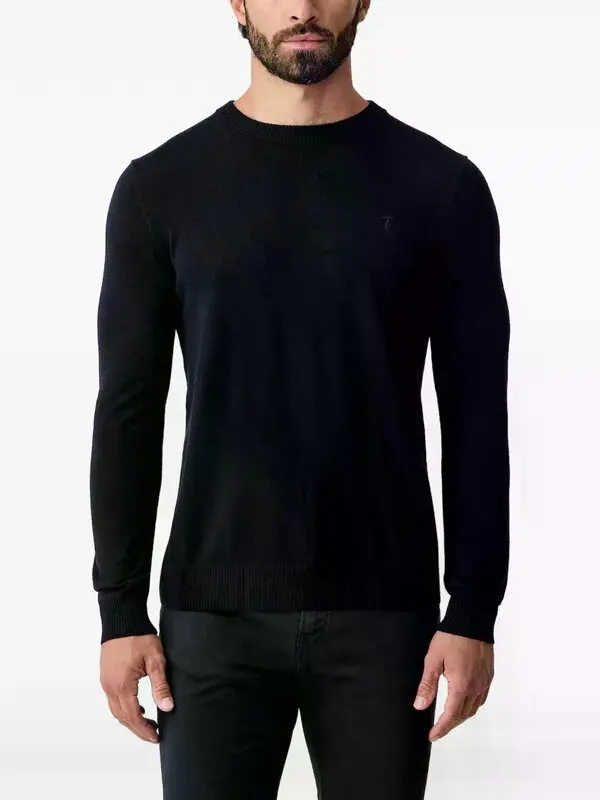 TRUSSARDI Logo-embroidered Crew-neck Sweater