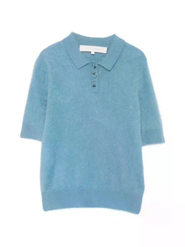 ABSOLUT CASHMERE Short-sleeve Polo Sweater