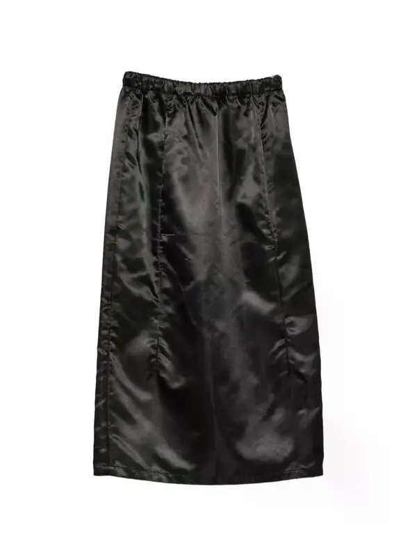 Comme Des Garçons 1990s Satin-finish Elasticated Skirt - Black