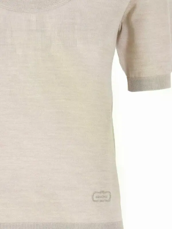 Agnona Keyhole Short-sleeve Top