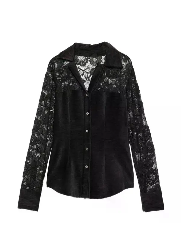 ROMEO GIGLI 1998 Lace-panel Shirt