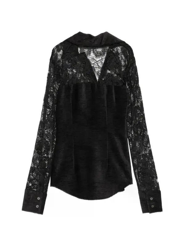 ROMEO GIGLI 1998 Lace-panel Shirt