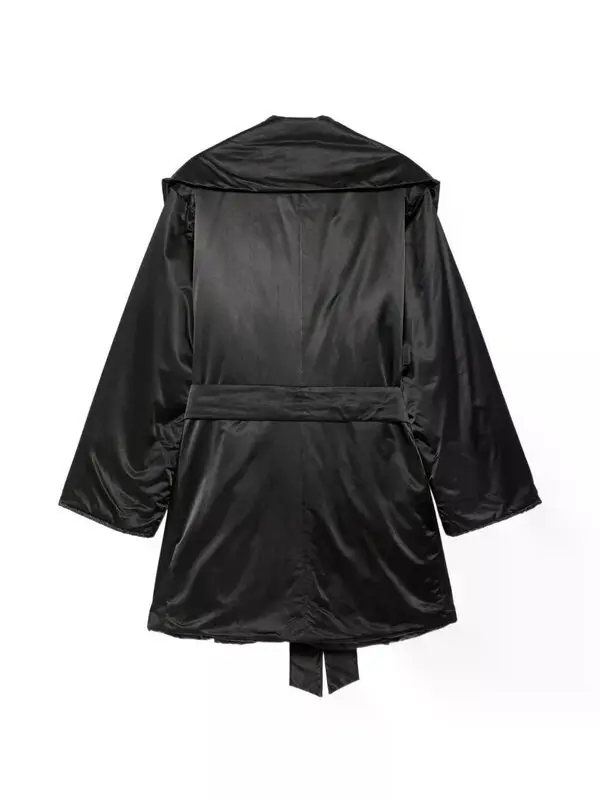 JIL SANDER 1990s Belted Wide-collar Coat