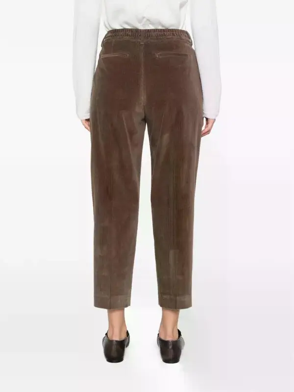 PT TORINO Pleated Corduroy Tapered Trousers