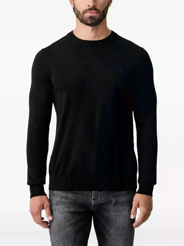 TRUSSARDI Logo-embroidered Crew-neck Sweater