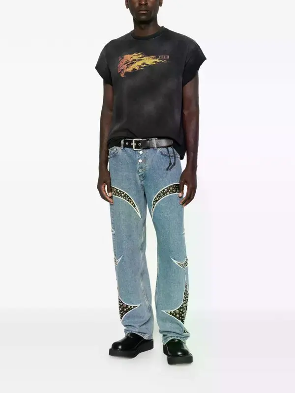 THUG CLUB Graphic-print Washed T-shirt