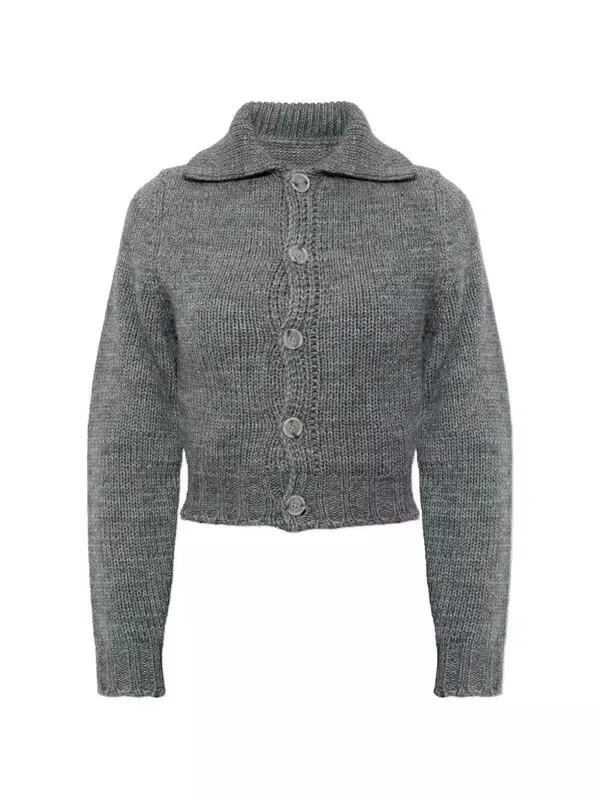 MAISON MARGIELA Chunky-knit Cropped Cardigan - Grey