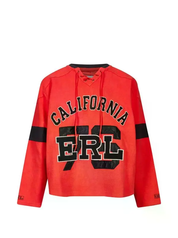 ERL California Lace-up Logo-patch Sweater