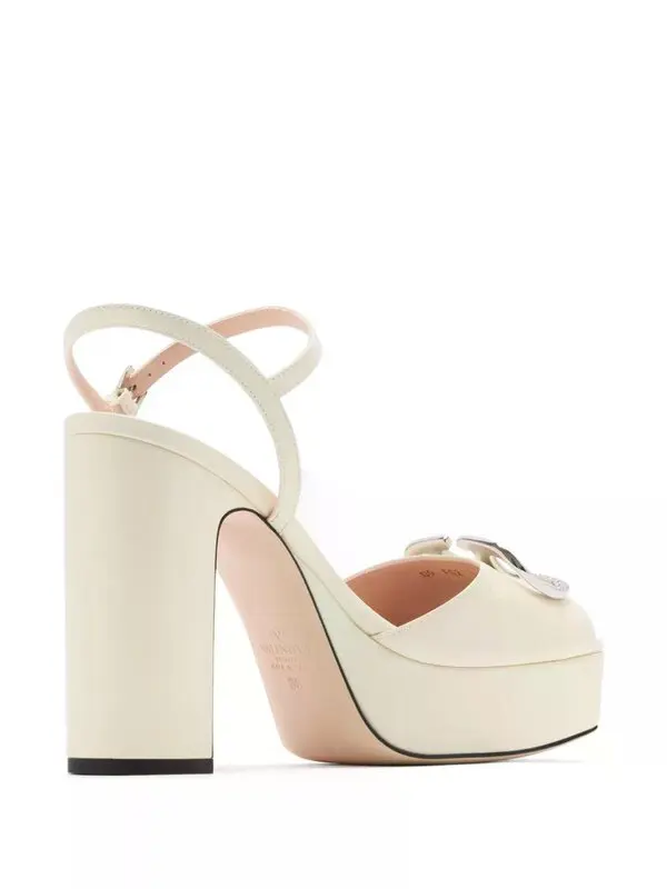 Valentino Garavani Vlogo Signature Platform Sandals - Neutrals
