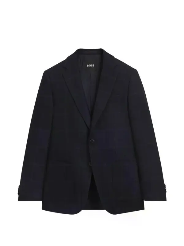 BOSS Slim-fit Blazer In Checked Virgin Wool