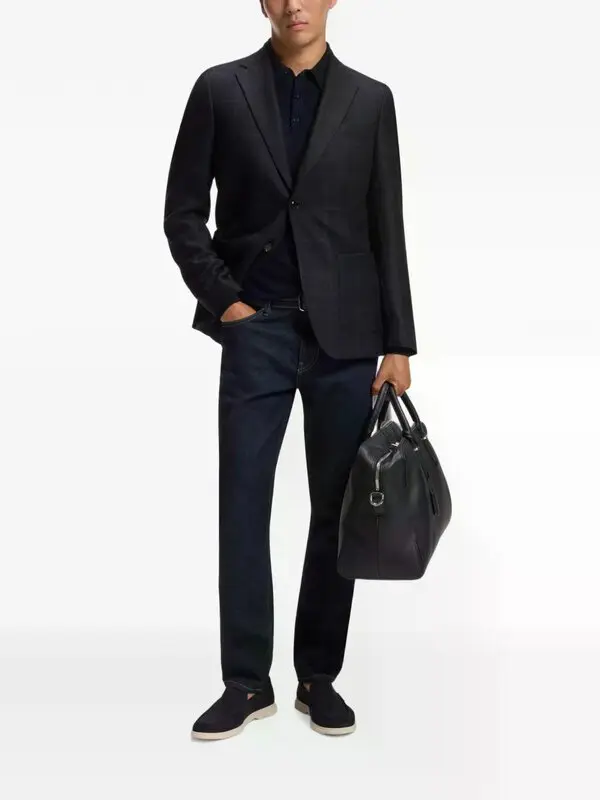 BOSS Slim-fit Blazer In Checked Virgin Wool