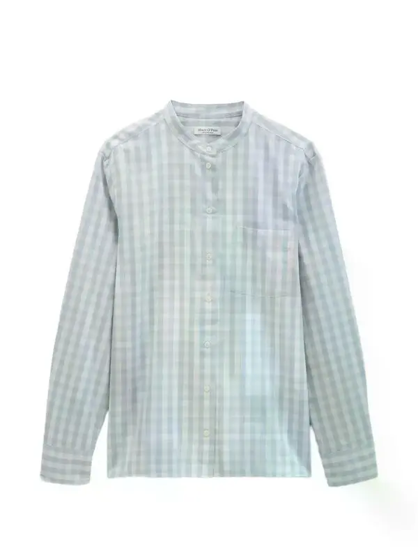 Marc O'polo Gingham-check Band-collar Blouse