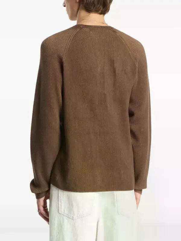 DIME Ribbed Raglan-sleeve Sweater