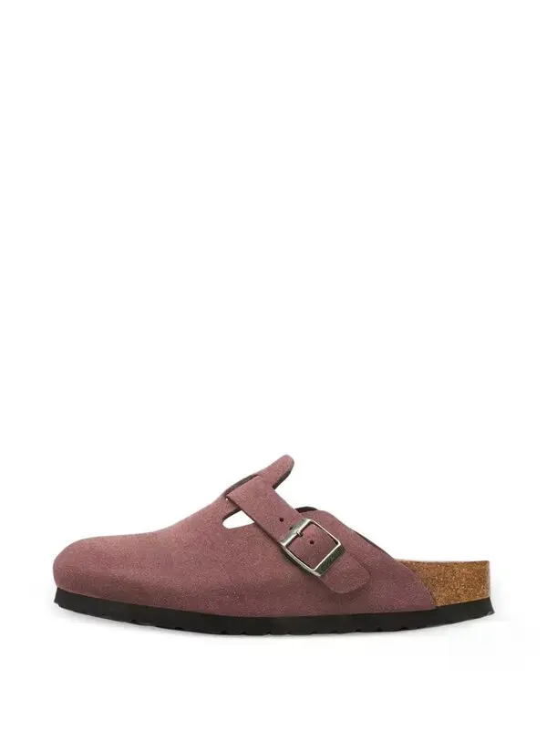 BIRKENSTOCK Boston Suede Mules - Brown