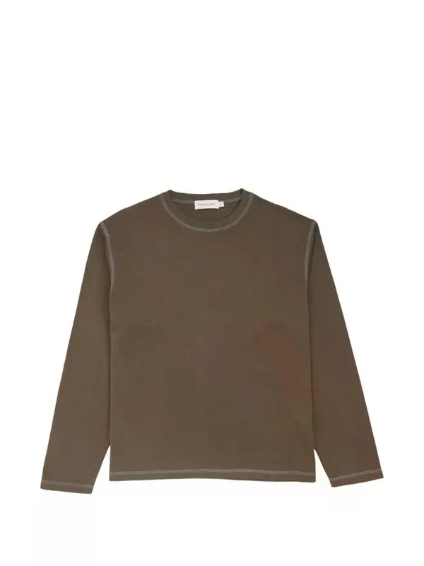 ANOTHER ASPECT Another 3.0 Contrast-stitch Long-sleeve T-shirt
