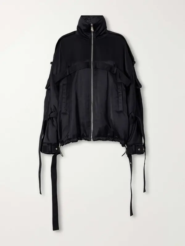 Attico Deconstructed Satin Bomber Jacket
