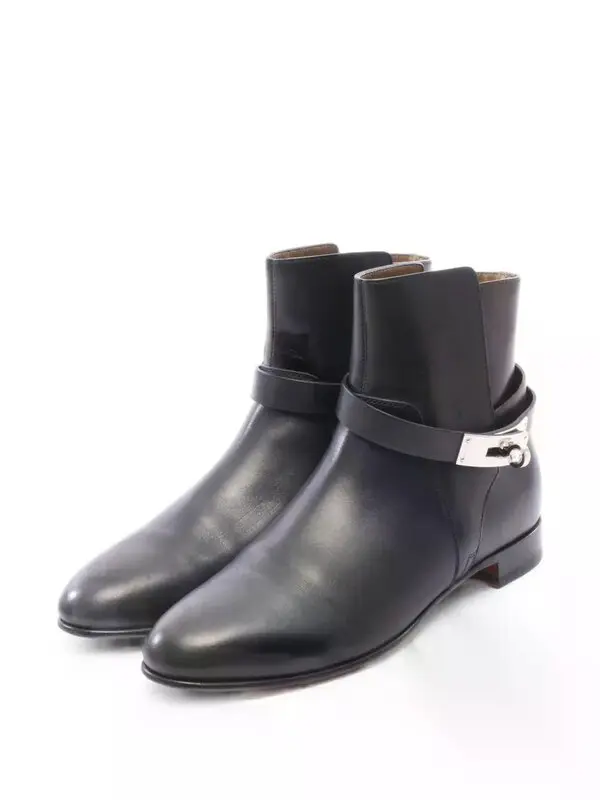 Hermès 2010s Neo Kelly Buckle Ankle Boots