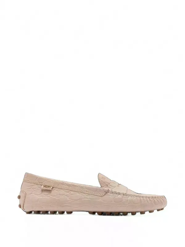TOD'S Gommino Croc-effect Loafers