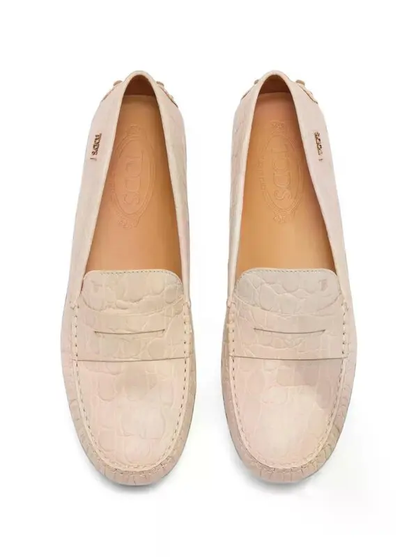 TOD'S Gommino Croc-effect Loafers