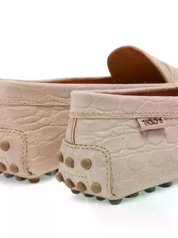 TOD'S Gommino Croc-effect Loafers