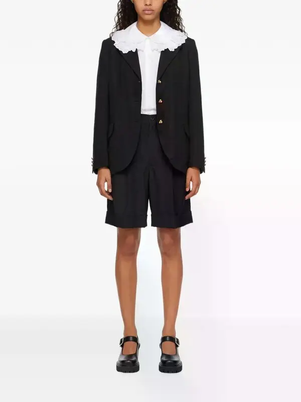 Comme Des Garçons Gold-tone Buttoned Blazer - Black