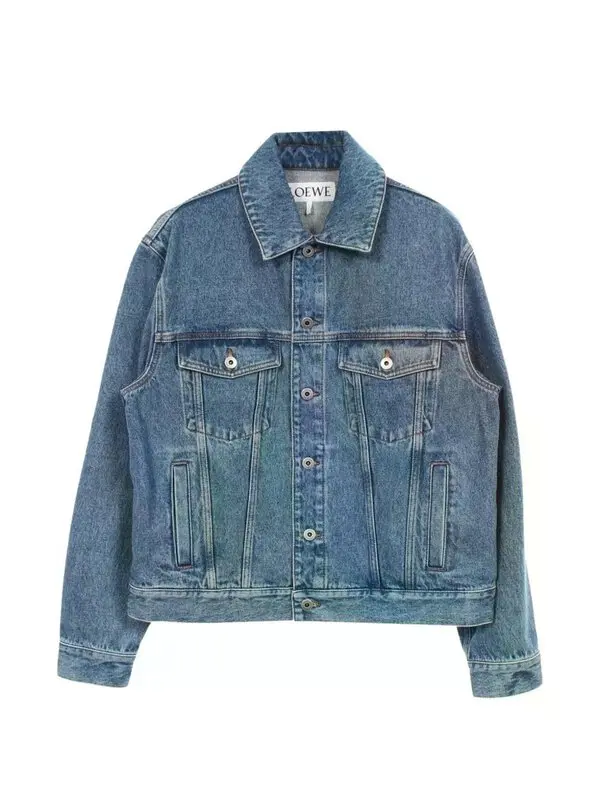 Loewe 2010s Anagram Denim Jacket - Blue